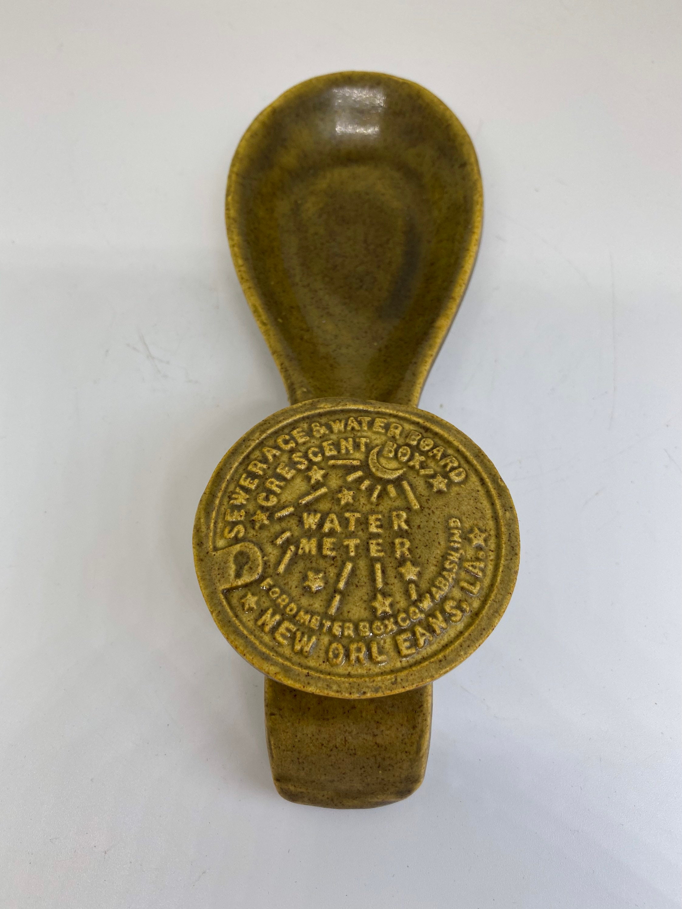 Sand Brown New Orleans Water Meter Ceramic Spoon Rest Pottery | Etsy