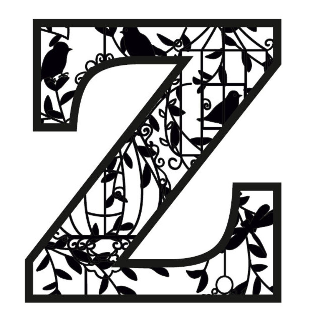 Alphabet Bird Template Commercial Use, Papercutting, Colouring M-Z - Etsy