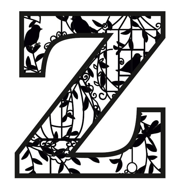 Alphabet Bird Template Commercial Use, Papercutting, Colouring M-Z - Etsy