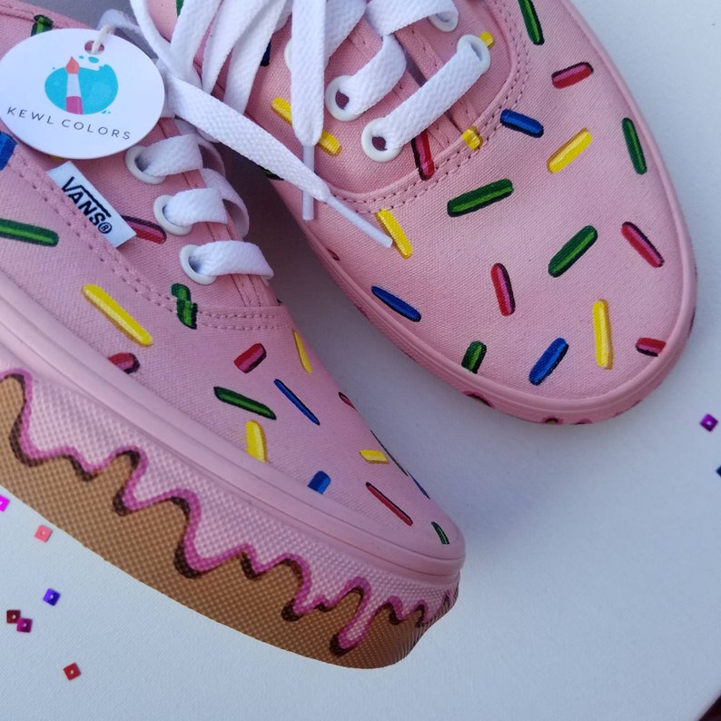 Donut dripping Custom Vans | Etsy