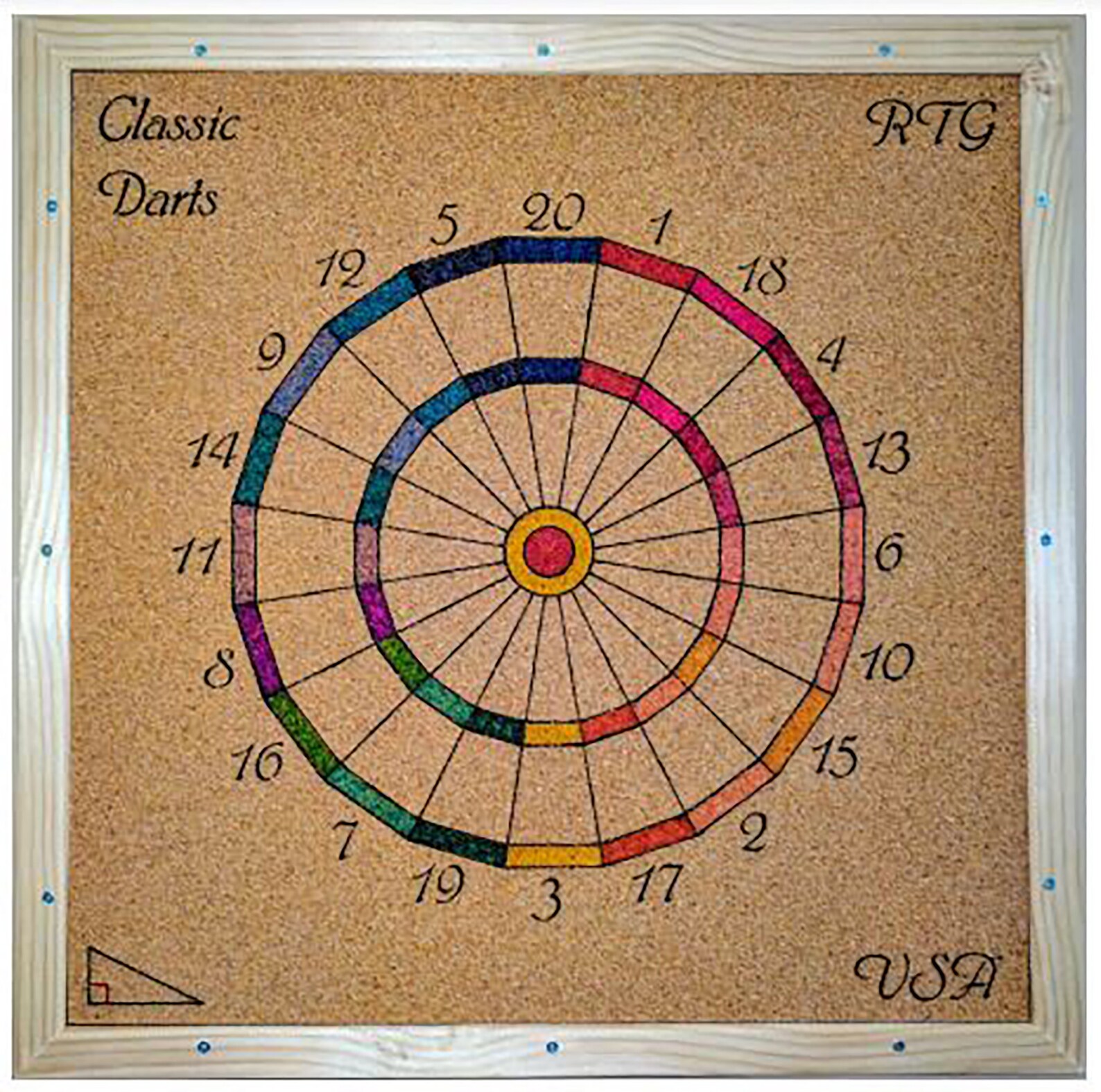 Customizable Dartboard Choose Your Colors and Add Names 3 Darts ...