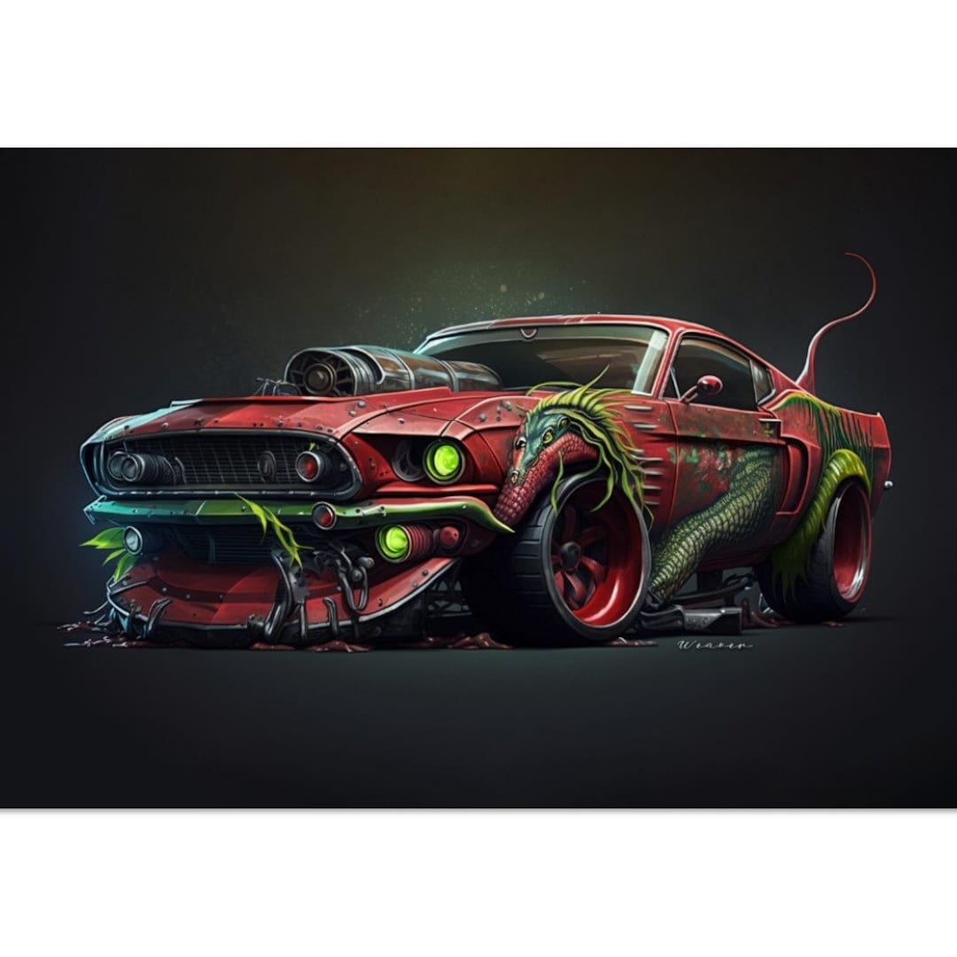 Rat Fink Mustang Aluminum Print, Mustang Gift Poster - Etsy