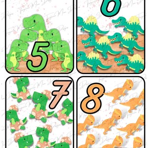 Flashcards for Kids | Dinosaurs1 | Numbers 1 - 10 | Printable ...