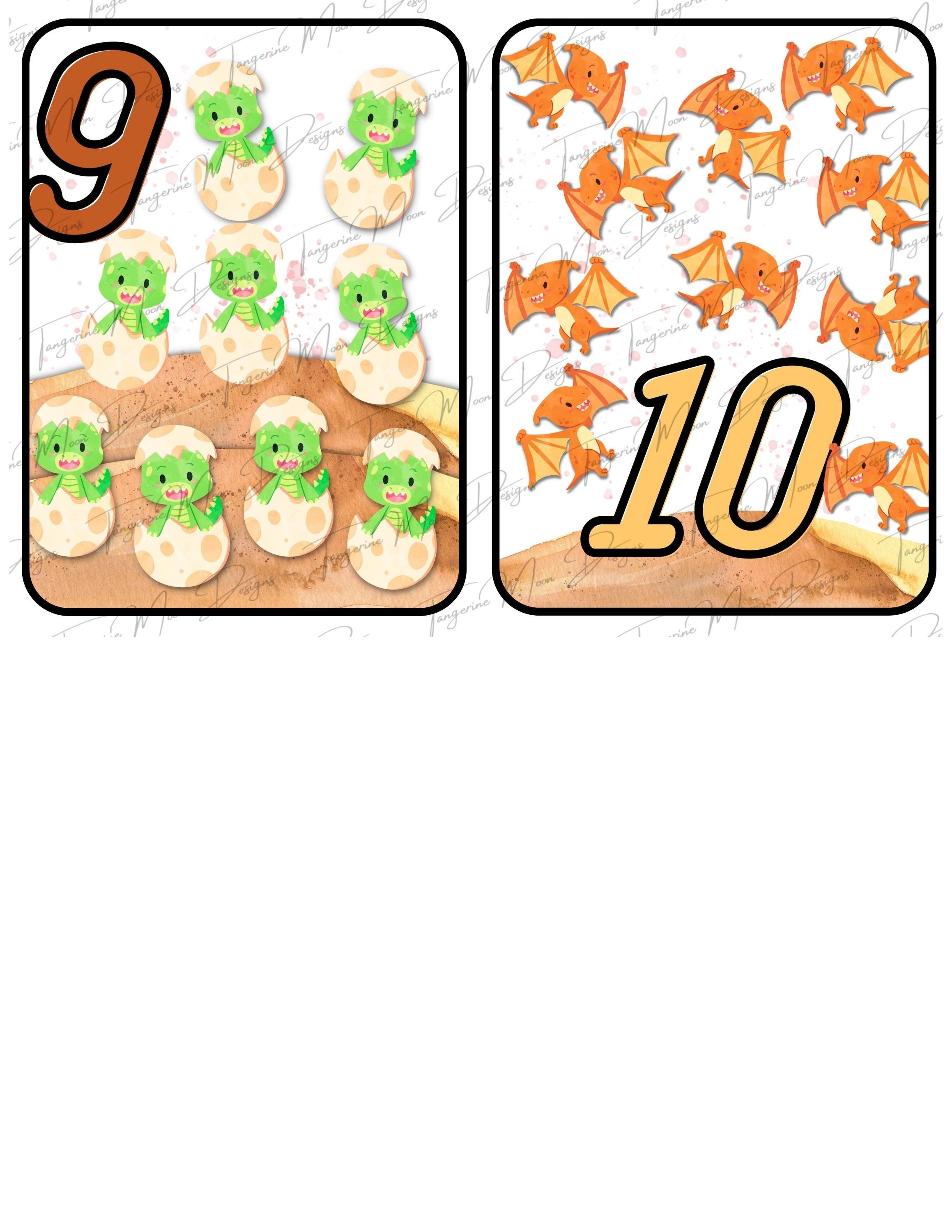 Flashcards for Kids Dinosaurs1 Numbers 1 10 Printable Learning Tool ...