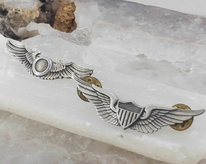 Army Air Force Sterling Silver Aviator Pilots Pin/ Brooch - Etsy