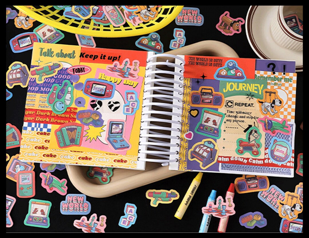 Retro Vintage Sticker Kawaii Stickers for Deco Note Journal Paper and ...