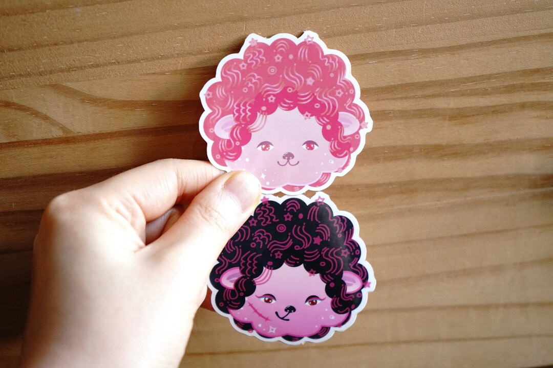 Cute Lamb Handmade Sticker Glossy Waterfroof Vinyl Sticker for Kids for ...