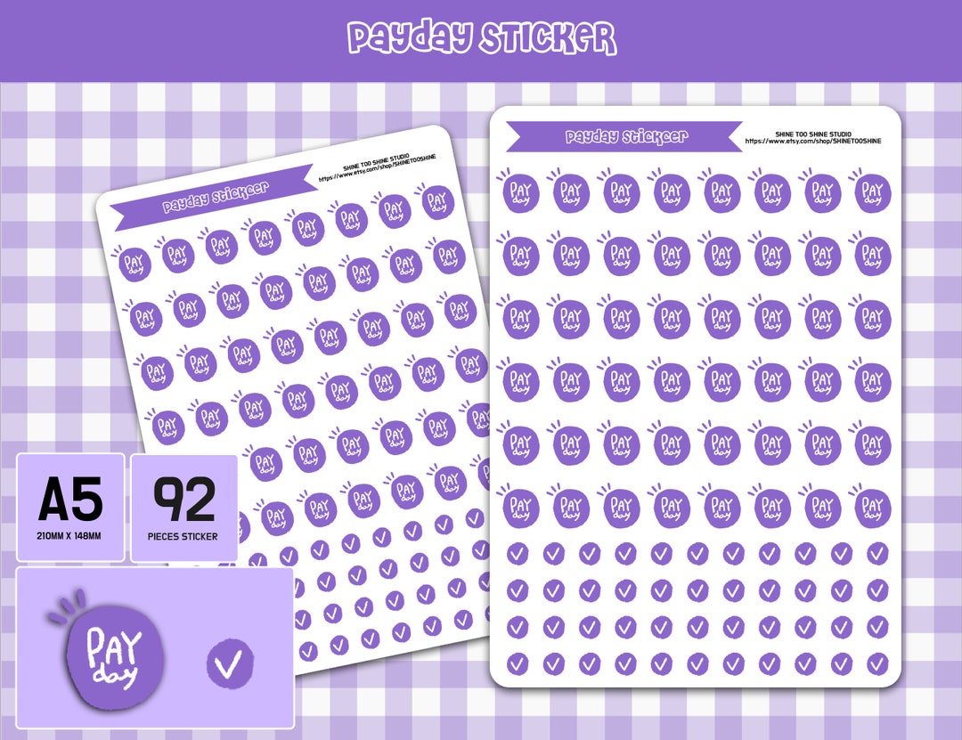 Payday Money Small Icon Sticker Kawaii for Deco Journal Note and Craft ...