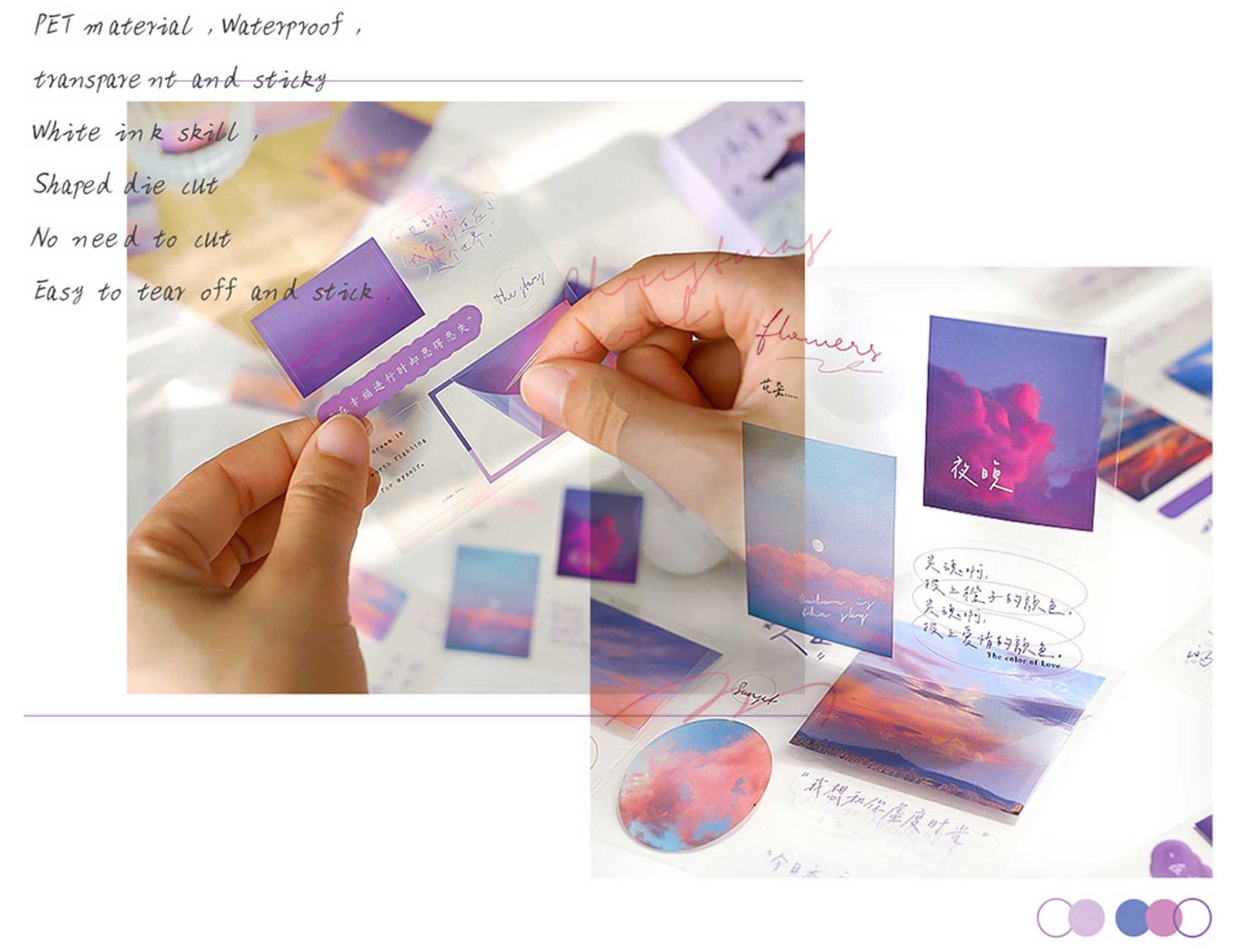 Sunset Aesthetic Sticker Kawaii for Deco Journal Note Stickers Cute ...