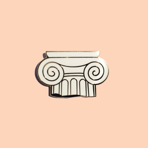 Ironic Ionic Enamel Lapel Pin - Etsy