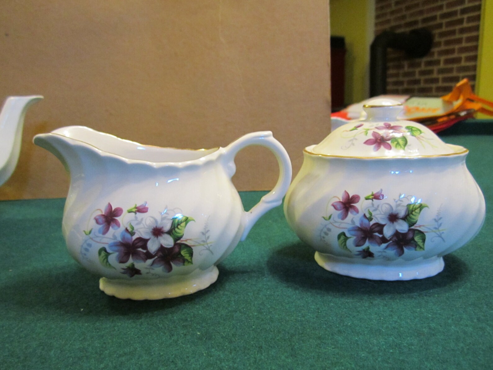 Vintage Old Foley James Kent Tea Set Teapot Creamer Sugar Bowl Sweet ...