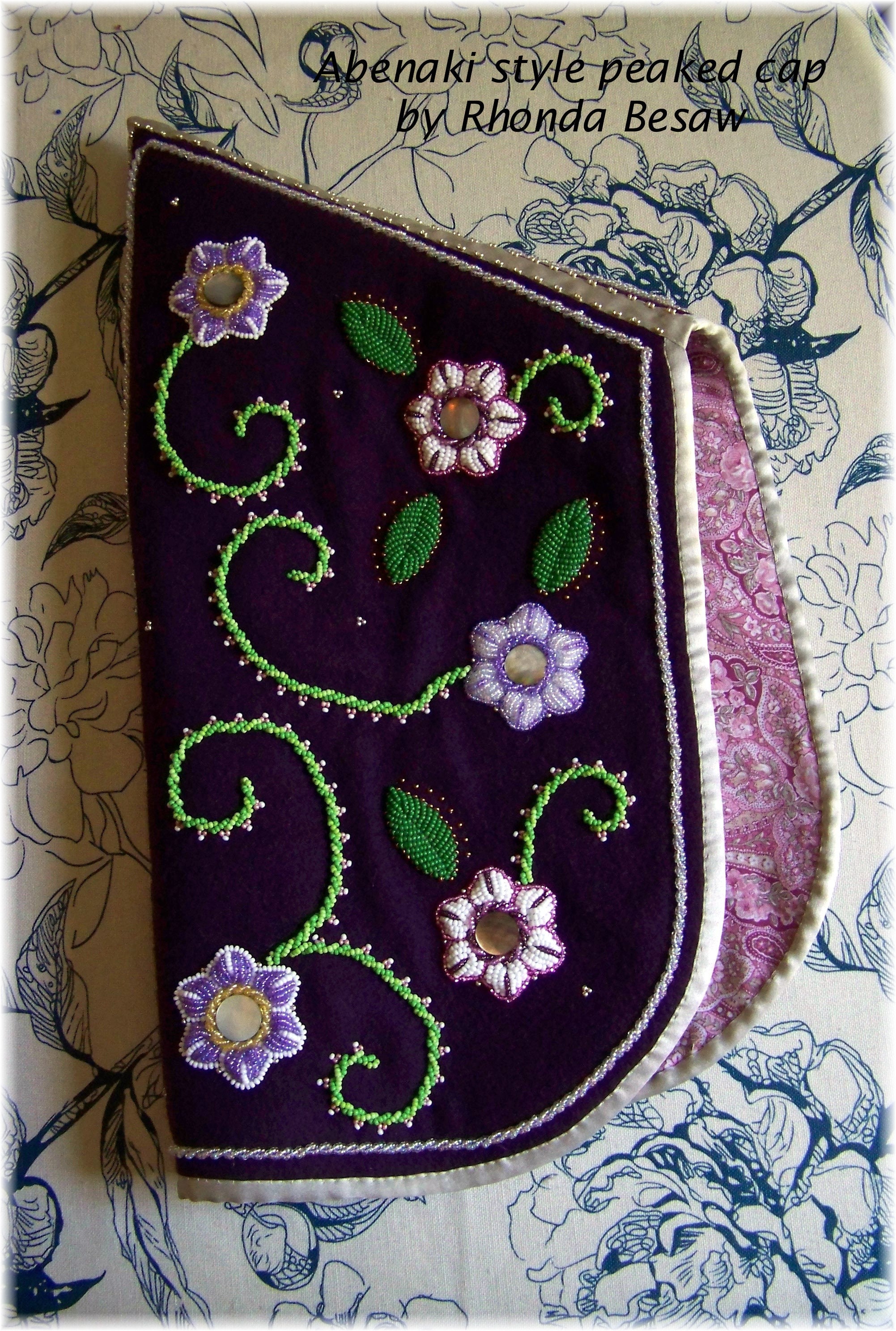 How to Make and Bead a Wabanaki Style Peaked Cap (wabanaki Style ...