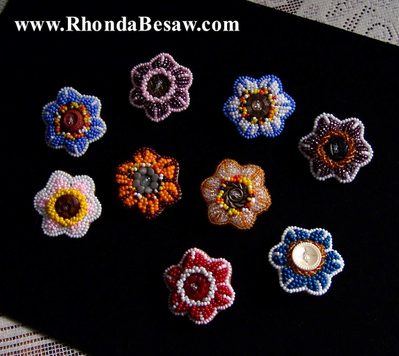 How to Make a Raised Beadwork Flower Kit Materials and Instructions - Etsy