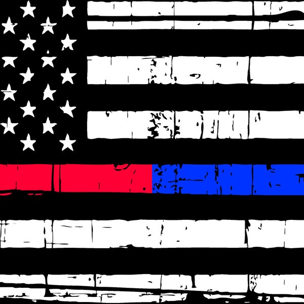 Thin Red Line Distressed - Etsy