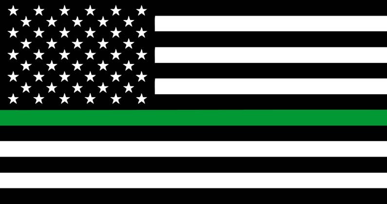 Thin Green Line American Flag SVG File - Etsy