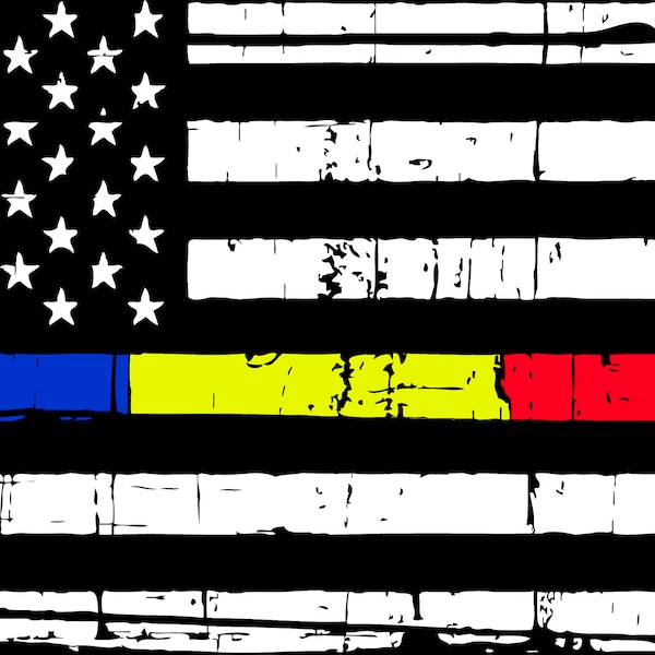 Thin Red Line Distressed - Etsy