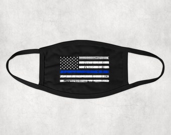 Thin Green Line American Flag Face Mask Neck Gaiter for Men - Etsy