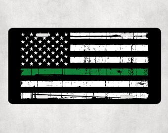 Distressed Thin Green Line American Flag SVG Digital Files | Etsy
