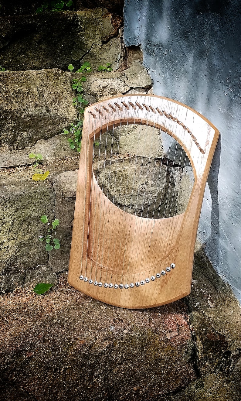19 String Lyre - Ancient Oak - Etsy