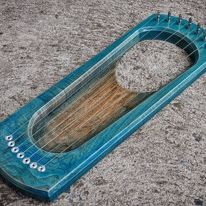 Blue Opal Burst - Pentatonic 7 String Lyre - Etsy