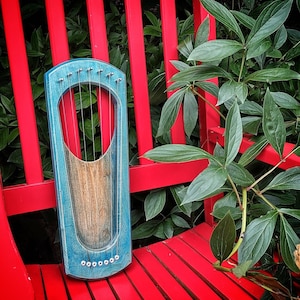 Blue Opal Burst - Pentatonic 7 String Lyre - Etsy