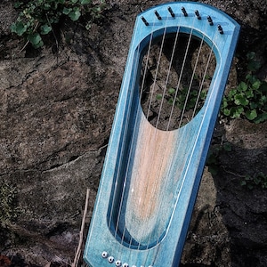 Blue Opal Burst - Pentatonic 7 String Lyre - Etsy