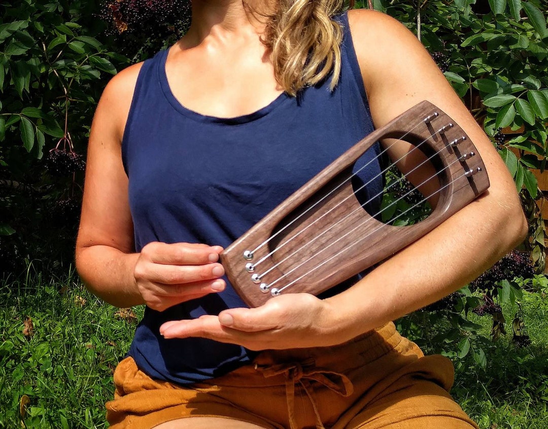 5 String Open Back Lyre Pentatonic Scale Black Walnut - Etsy