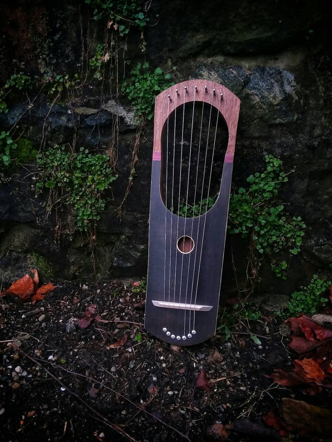Saxon Lyre- Dark Rustic Style - 6, 7, & 8 String Options - Etsy