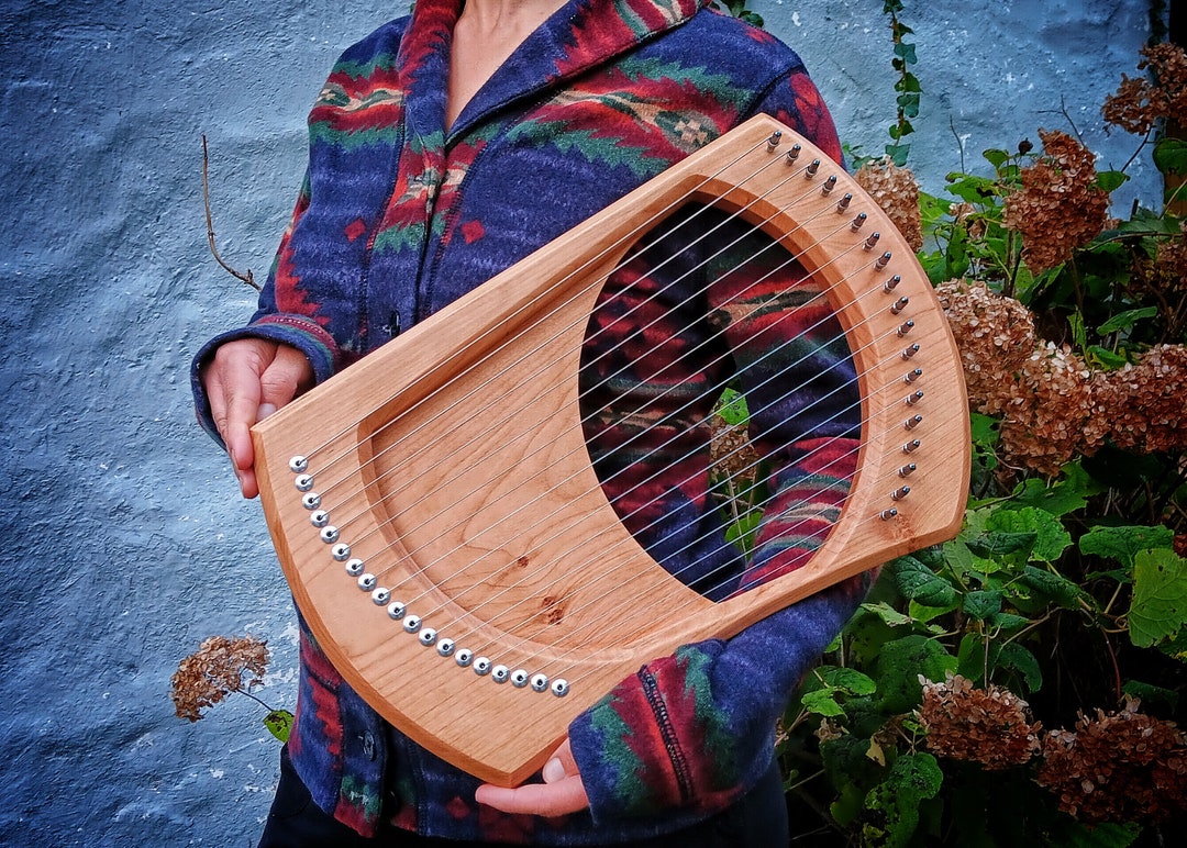 19 String Lyre - American Cherry - Etsy