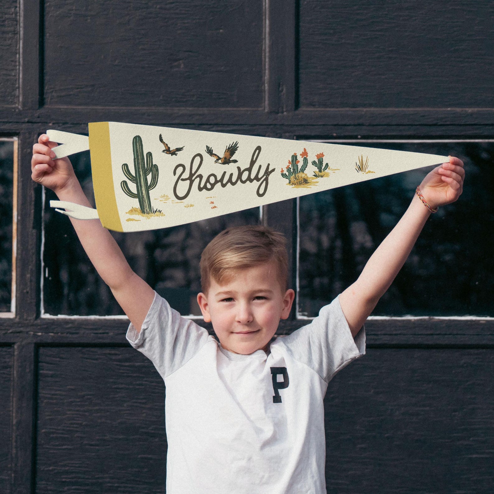 Howdy Felt Pennant | Vintage Wild West Cowboy Banner, Inspirational ...