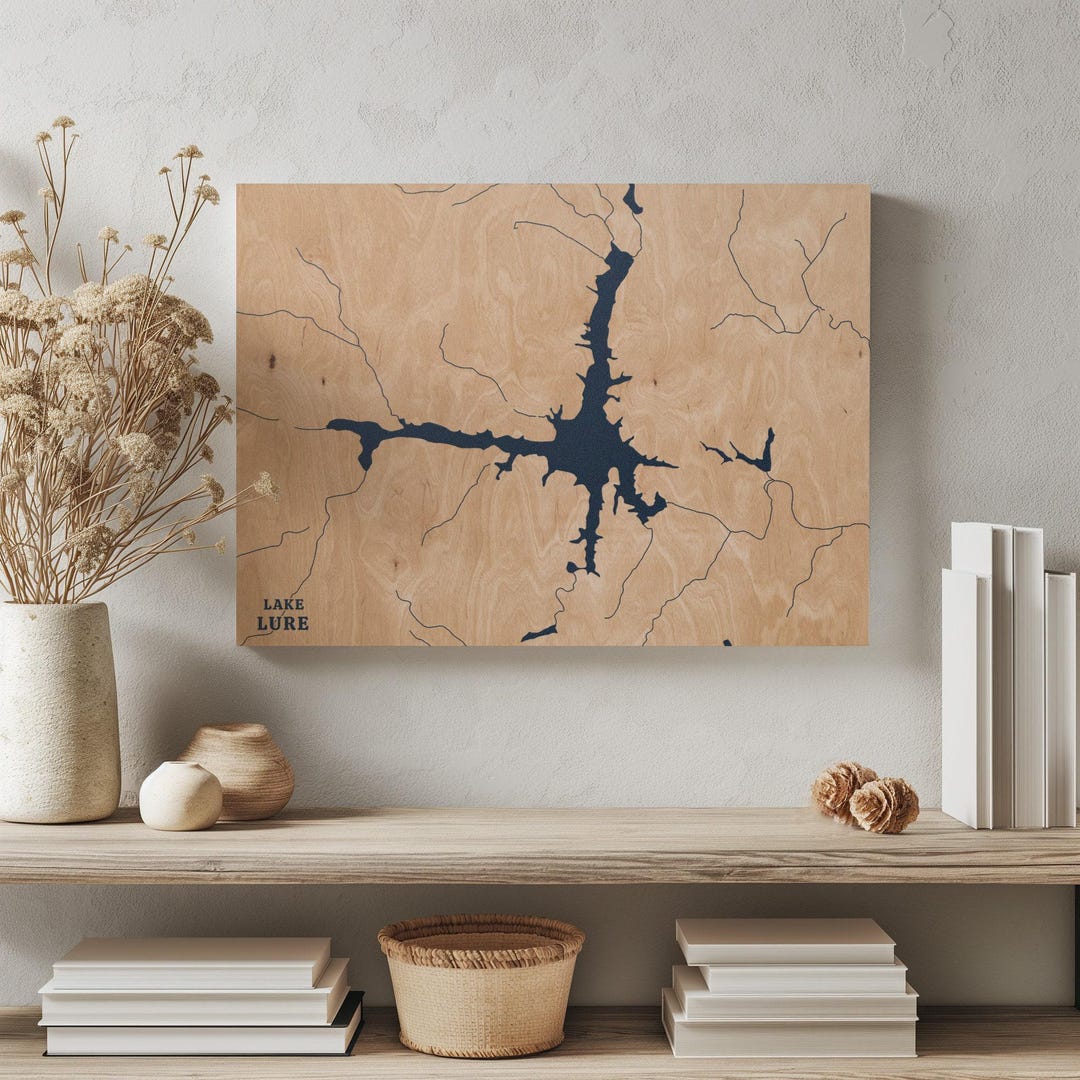 Lake Lure North Carolina | Custom Lake Map Home Decor, Personalized ...