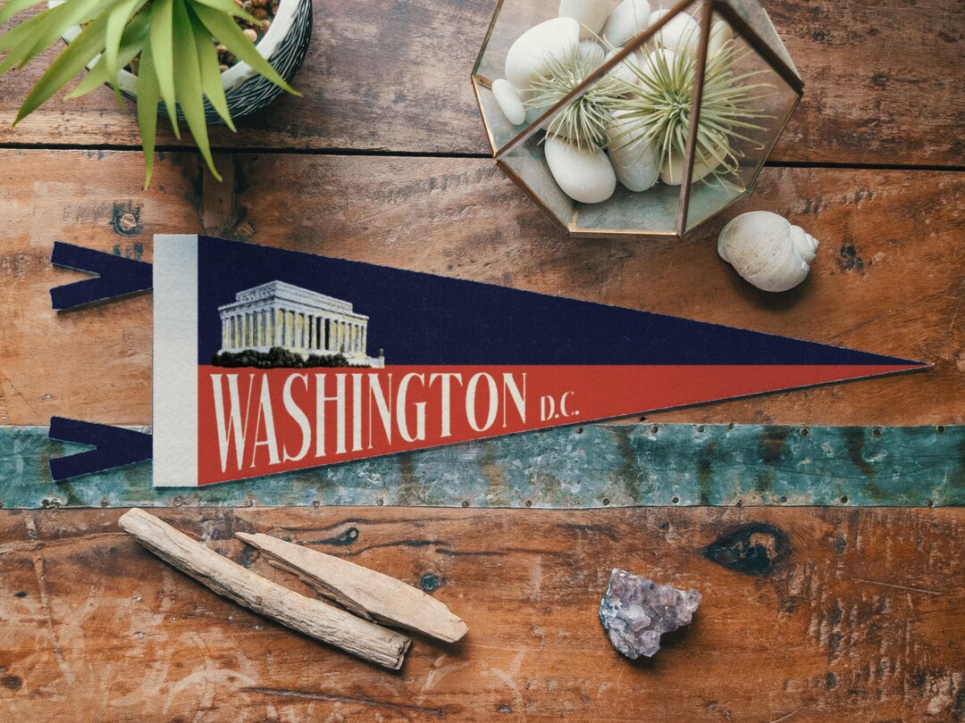 Washington DC Felt Pennant | Vintage USA Capitol Home Decor ...