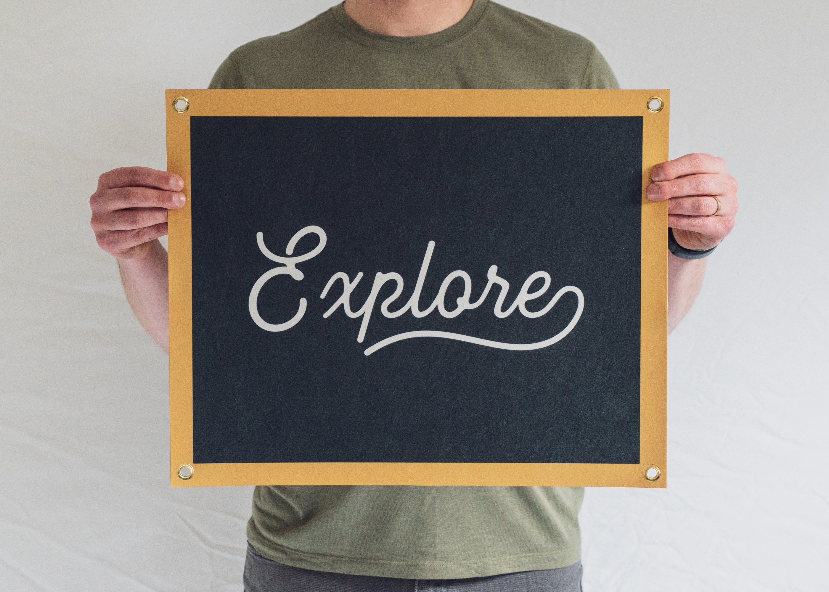Explore Felt Poster Banner Inspirational Hiker Outdoor - Etsy