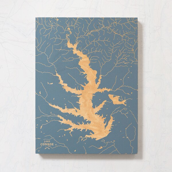 Lake Conroe Map - Etsy