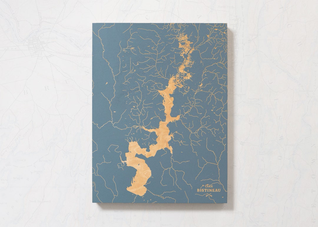 Lake Bistineau Louisiana Engraved Map Art Cabin Print Lake - Etsy UK