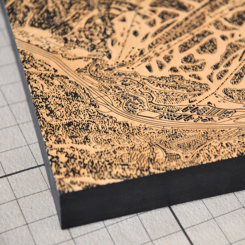 Vail Colorado Ski Trail Map Engraved Wood Wall Art Winter - Etsy