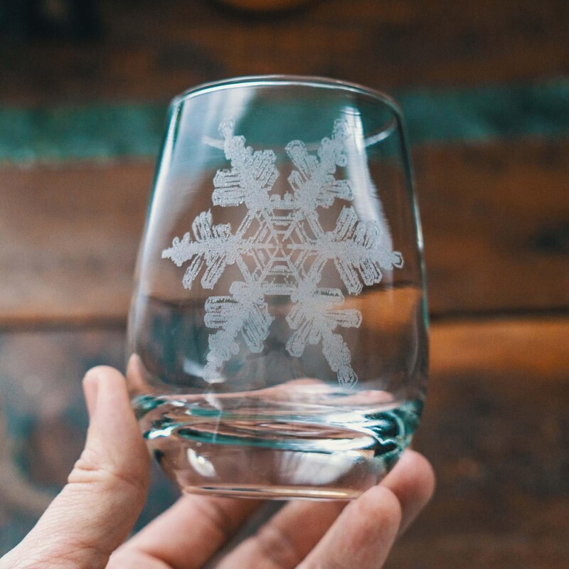 Snowflake Glassware - Etsy