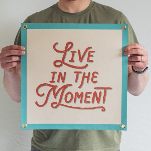 The Good Life Felt Poster Banner Inspirational Flag Design - Etsy