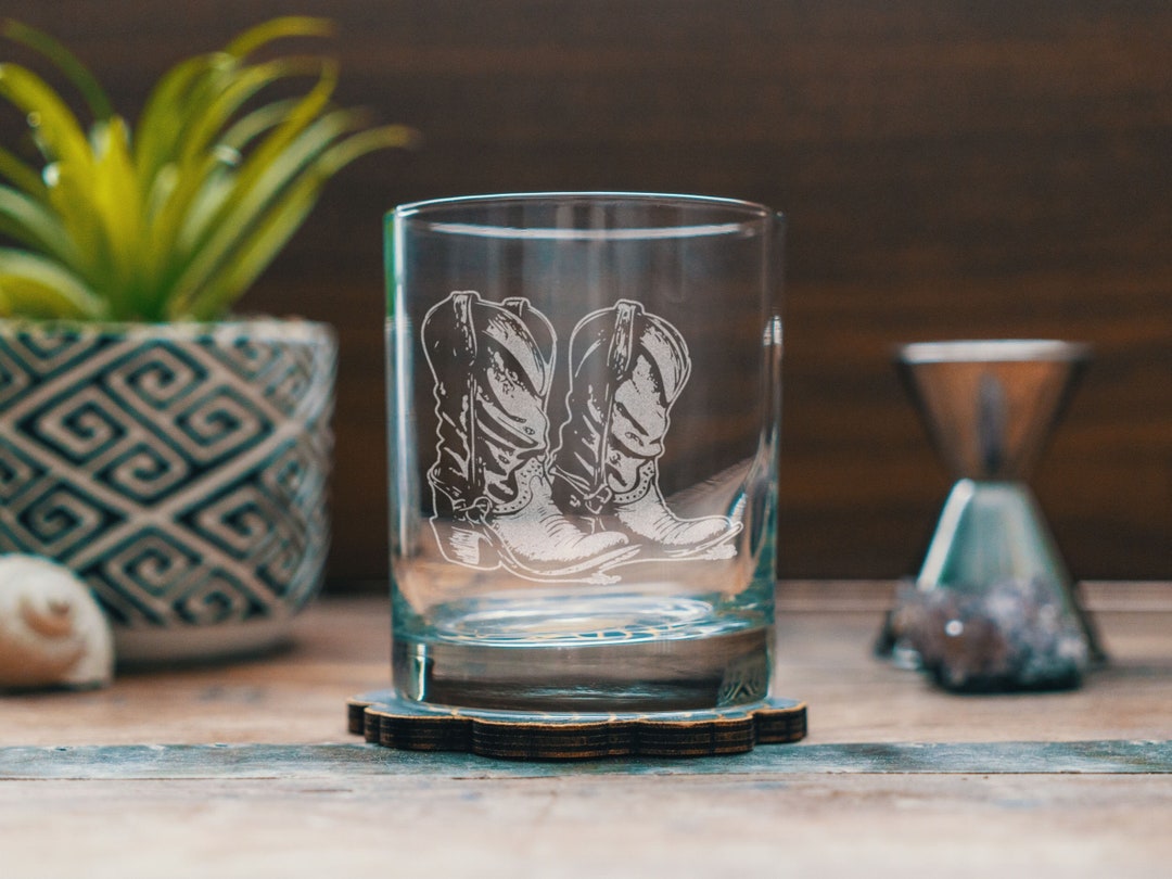 Cowboy Boots Glasses | Personalized Engraved Glassware for Beer ...
