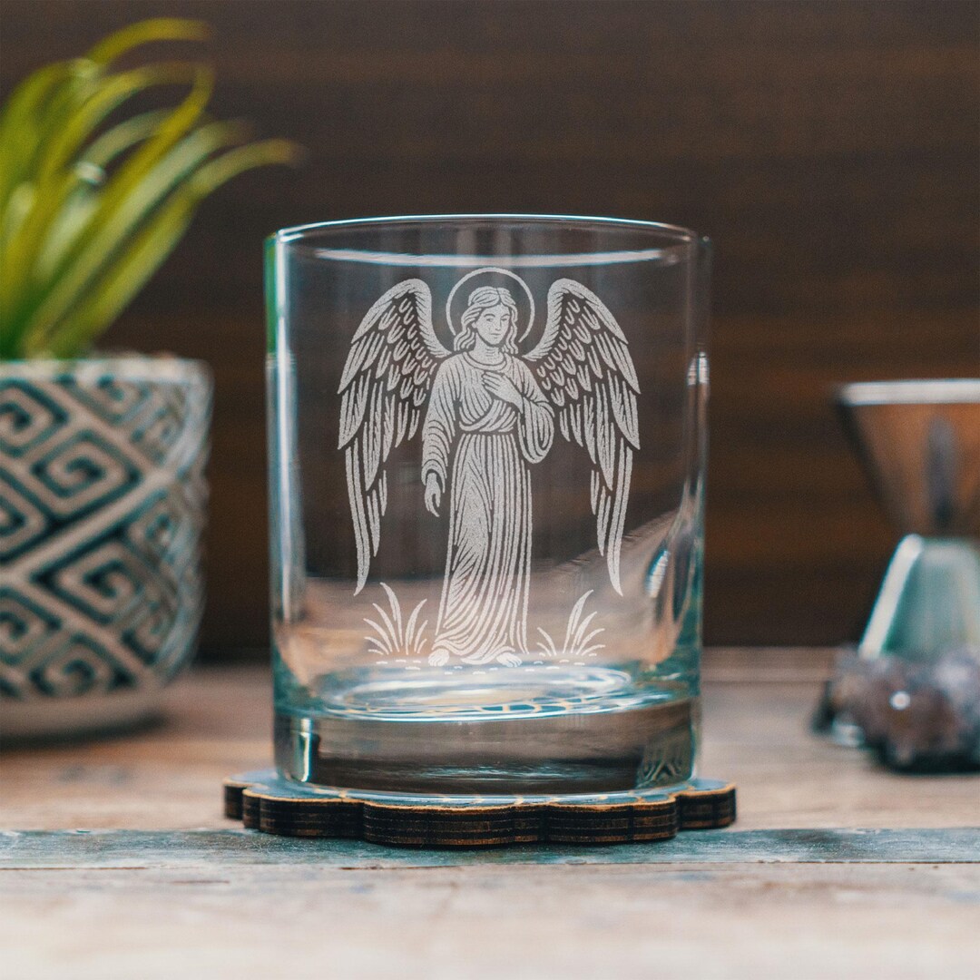Angel Glasses | Etched Whiskey, Wine, Pint & Beer Can Glassware Gift ...