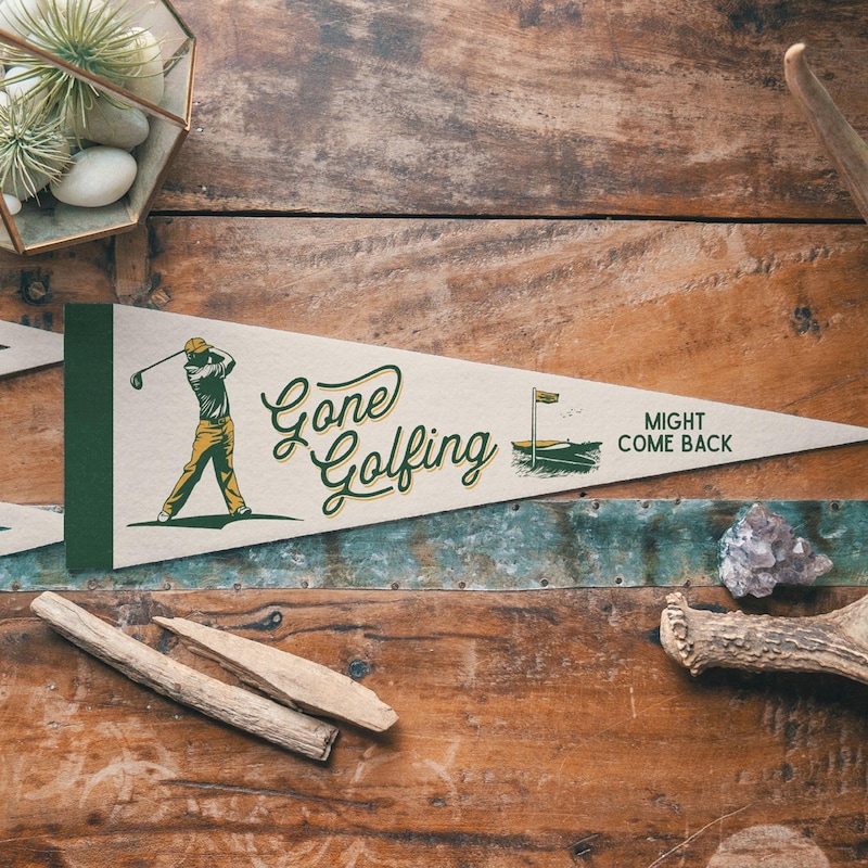 Vintage Golf Pennants - Etsy