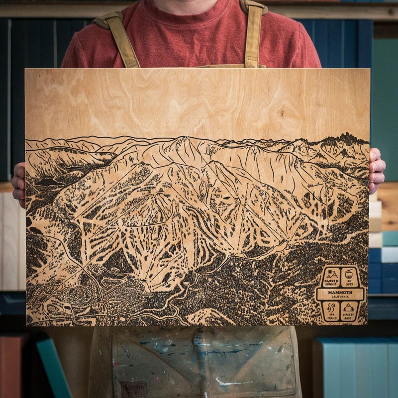 Ski Trail Signs With Map - Etsy