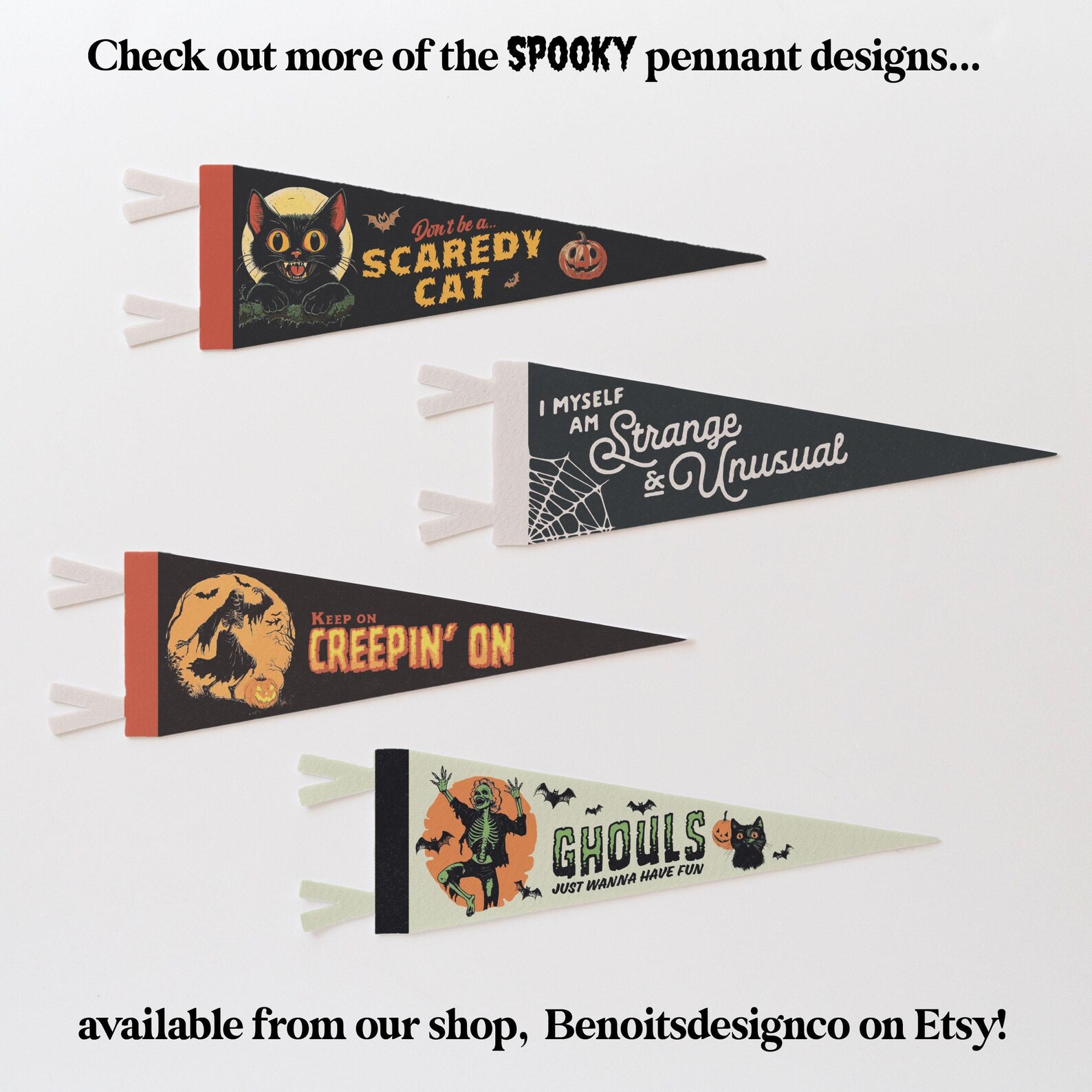 Creep It Real Felt Pennant | Spooky Season Banner, Halloween Vibes ...