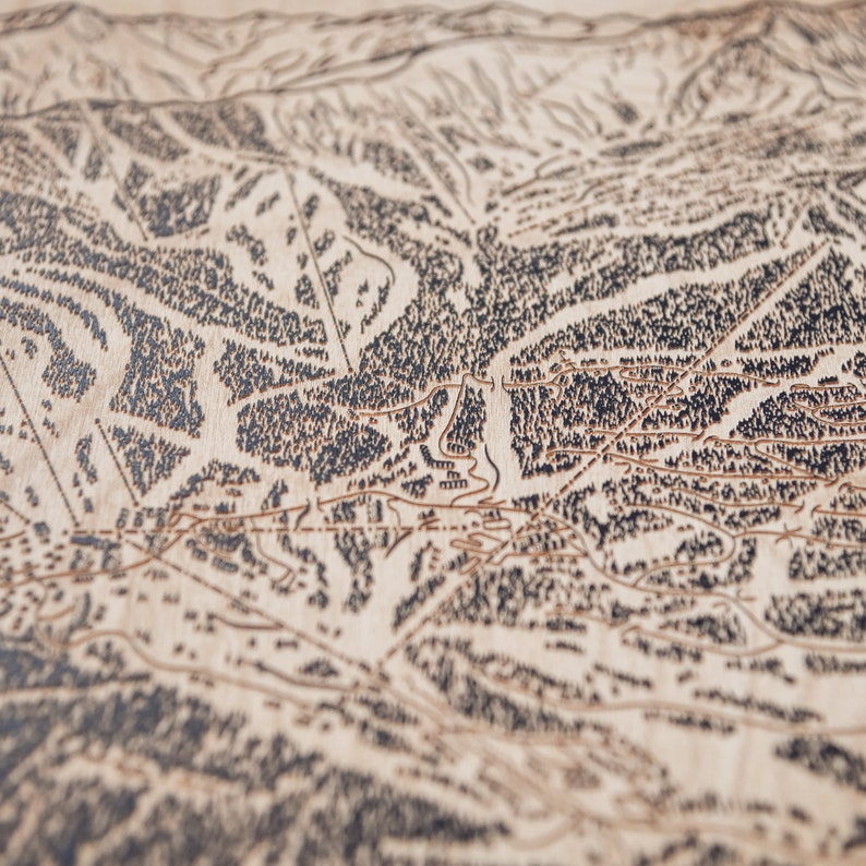Telluride Colorado Ski Trail Map Engraved Wood Wall Art - Etsy