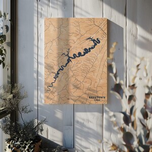 Raystown Lake Pennsylvania | Custom Lake Map Home Decor, Personalized ...