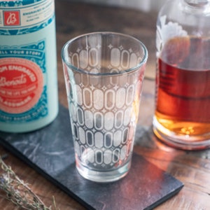 Mid Century Modern Geometric Glasses Custom Glassware for - Etsy