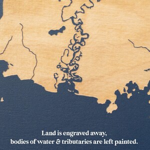 Kaw Lake Oklahoma | Custom Lake Map Home Decor, Personalized Lake House ...