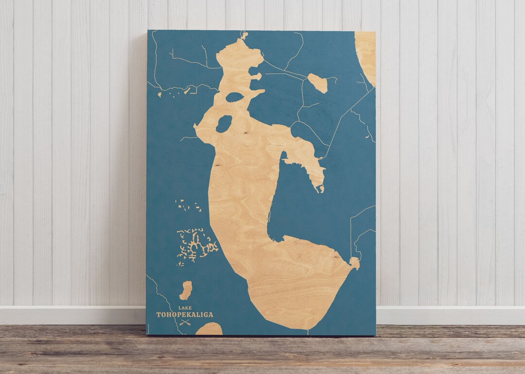 Lake Tohopekaliga Florida Engraved Map Art Cabin Print - Etsy UK