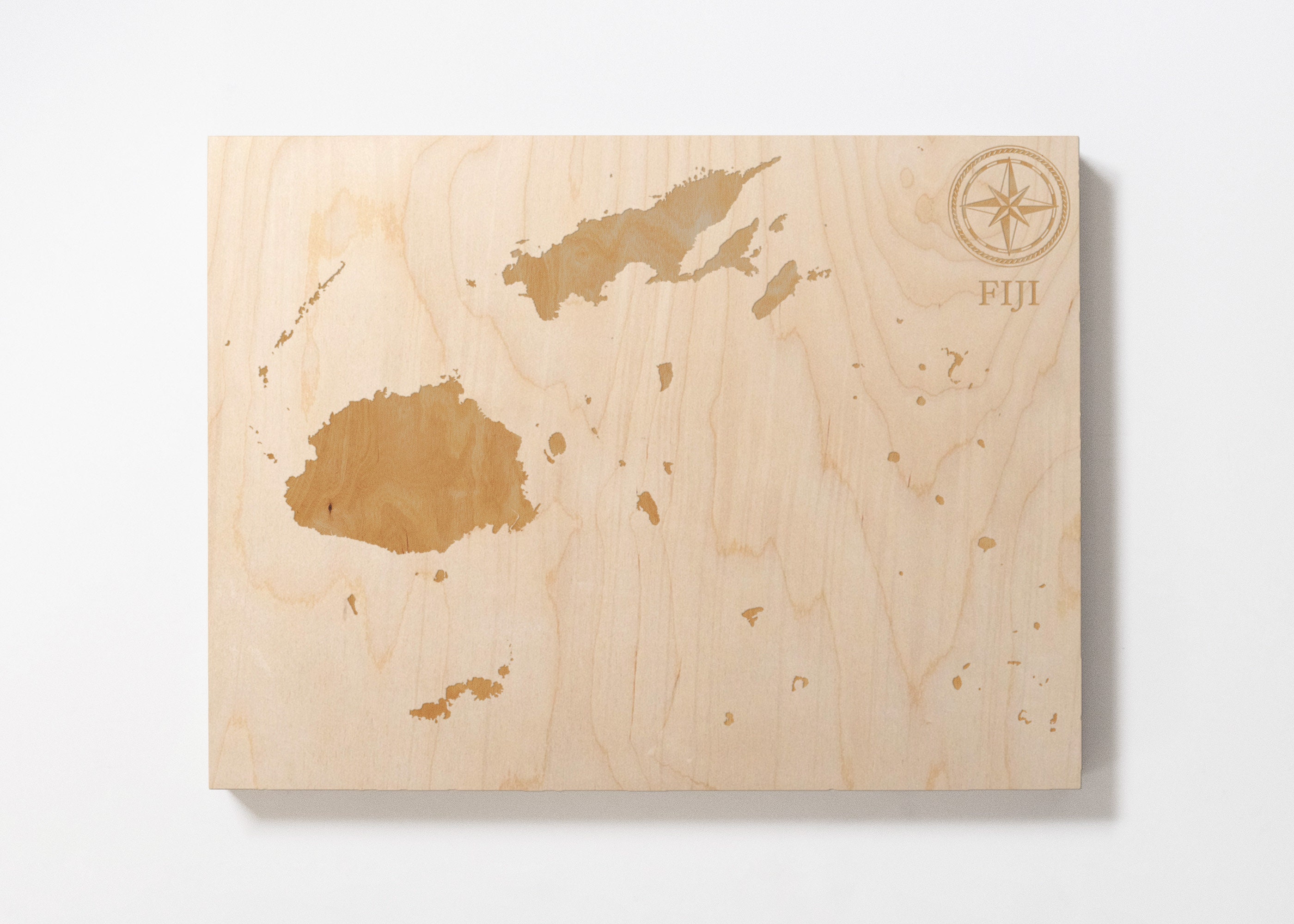 Fiji Map Engraved Wood Coastal Chart Wall Art Sign Beach | Etsy