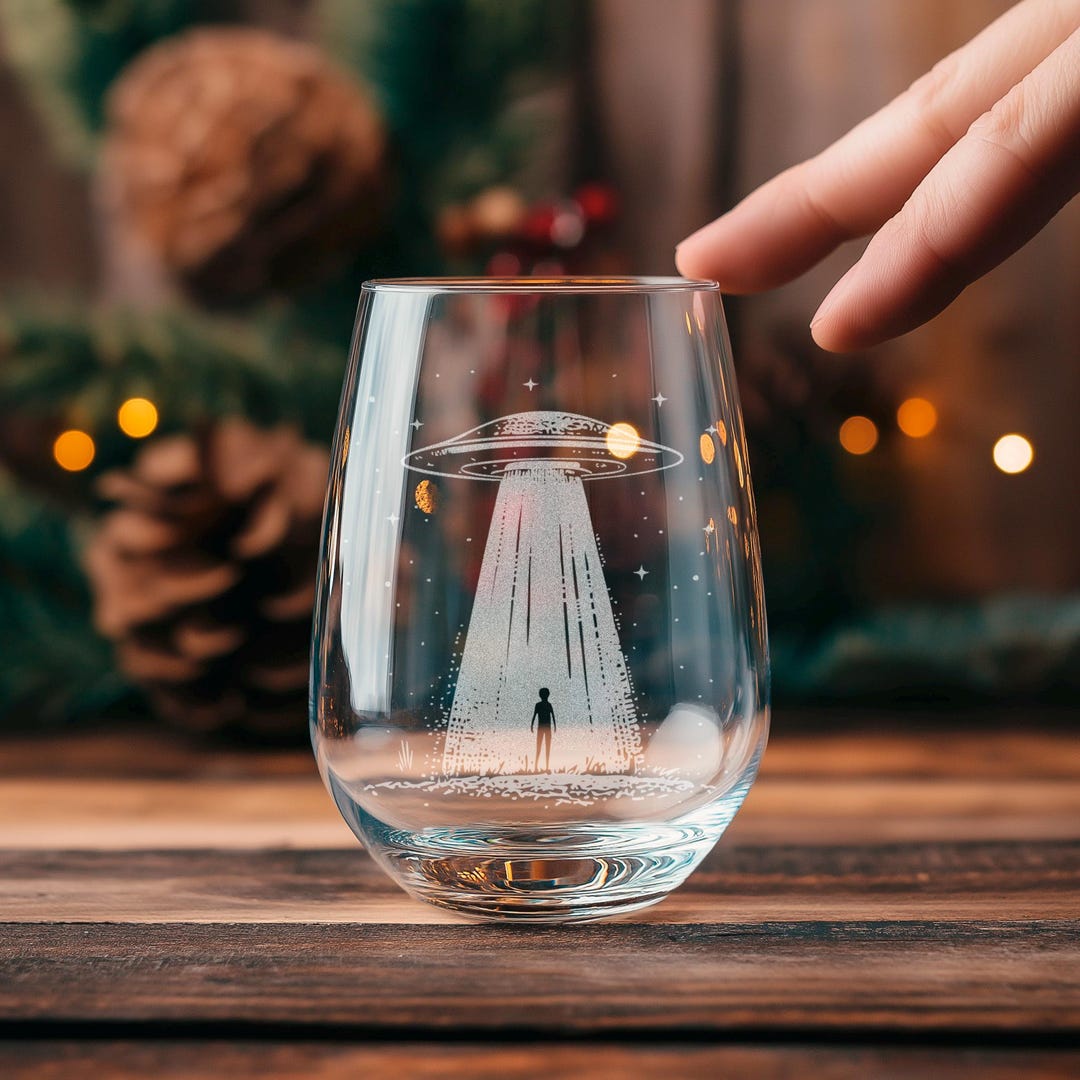 UFO Alien Glasses | Extraterrestrial Themed Personalized Whiskey, Wine ...